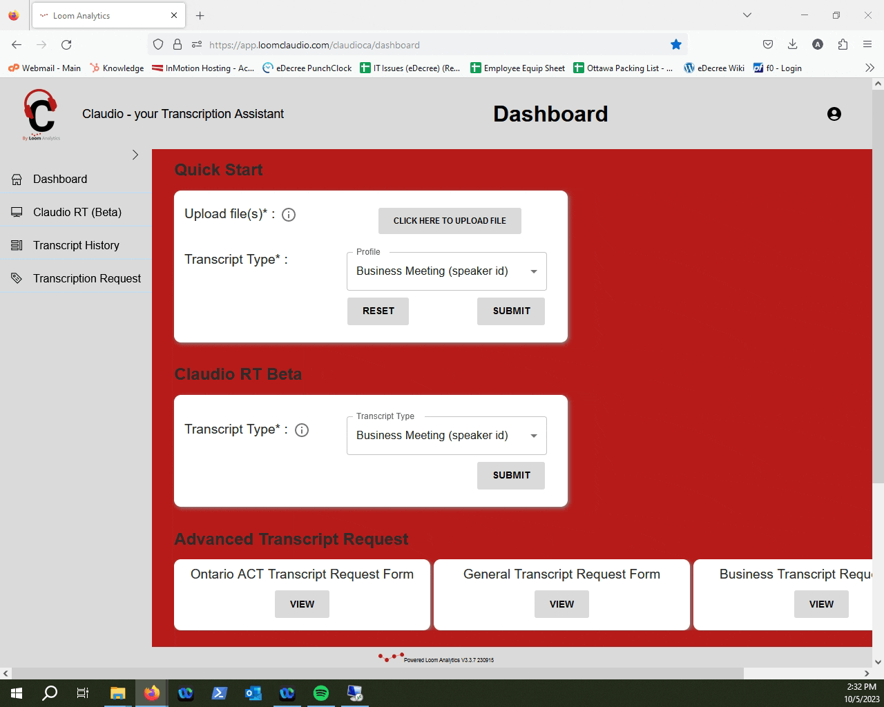 Which file formats does Claudio accept?